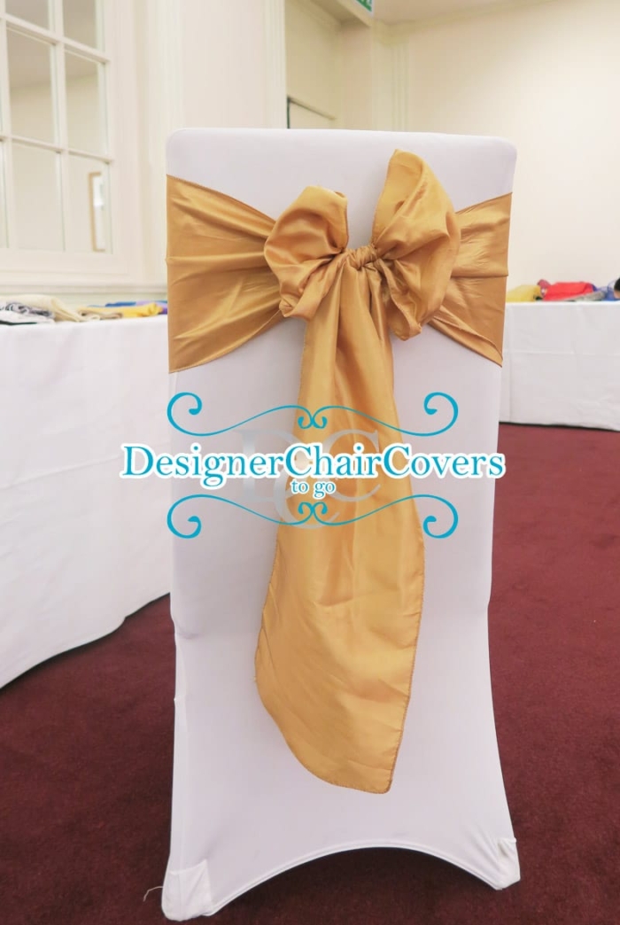 Antique Gold Taffeta Sash